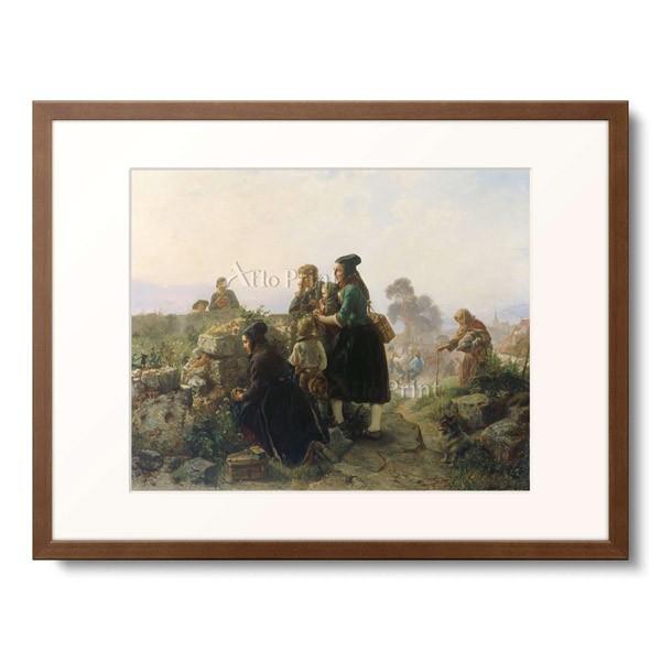 Artist:  Hubner, Carl Wilhelm,1814-1879 Imagetitle:  Farewell off German Emigrants on the Cemetery. 1847 Dimensions:  10...