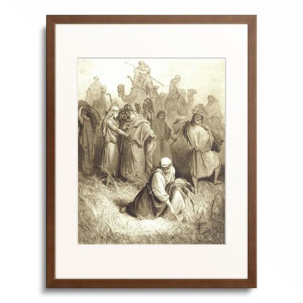 Artist: Dore, Gustave,(after) Imagetitle: Ruth gleaning on the fields of Boaz. Medium: Wood engraving