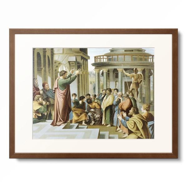 Artist: Raffael (Raffaello Sanzio),after Imagetitle: Allioli Bible about 1900 Paulus preaches in Athens.