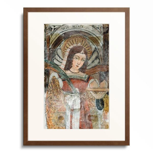 Artist: Unknown Artist Imagetitle: Saint Agatha. Medium: Fresco Location: Isola dei Pescatori, San Vittore