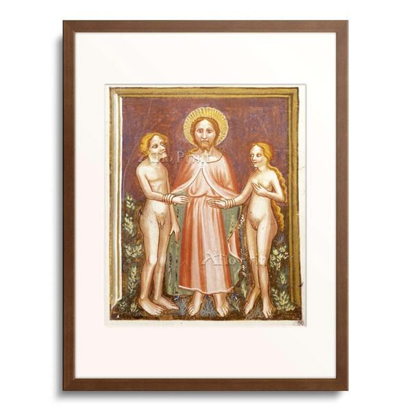 Artist:  Unknown Artist Imagetitle:  God guides Adam and Eve into Paradise. Medium:  Fresco Location:  Deutschnofen, Sou...