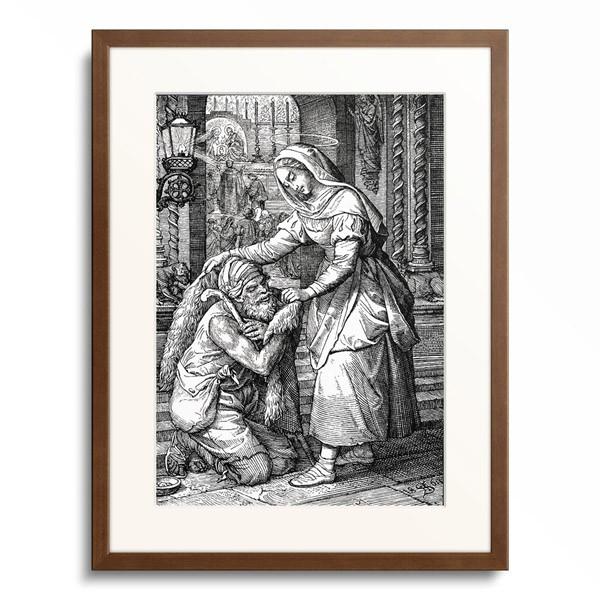 Artist: Unknown Artist Imagetitle: St. Zita of Monsagrati distributing alms to the poor. About 1900 Medium: Steel engraving