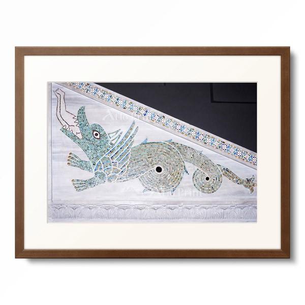 Artist: Foggia, Niccolo di Bartolomeo da Imagetitle: Jonah and the whale. 13th century Medium: Mosaic Location: Ravello,...