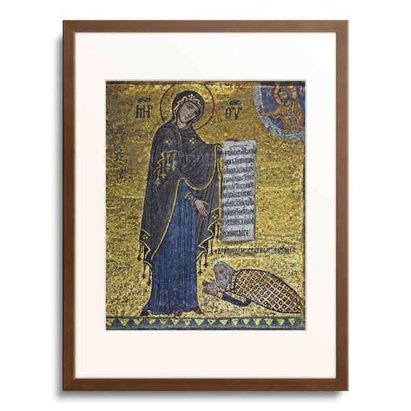 Artist: Byzantinisch Imagetitle: George of Antioch in front of the Mother of God Medium: Mosaic Location: Palermo, La Ma...