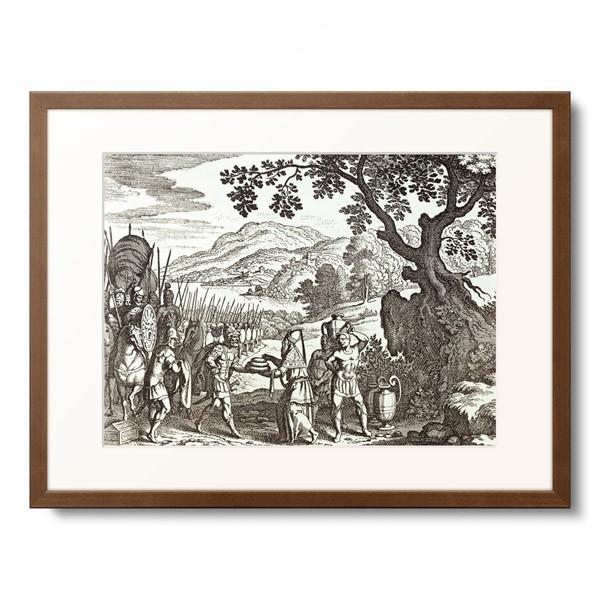 Artist: Merian d.A., Matthaus,1593-1650 Imagetitle: Abraham and Melchizedek. About 1625 Medium: copper engraving