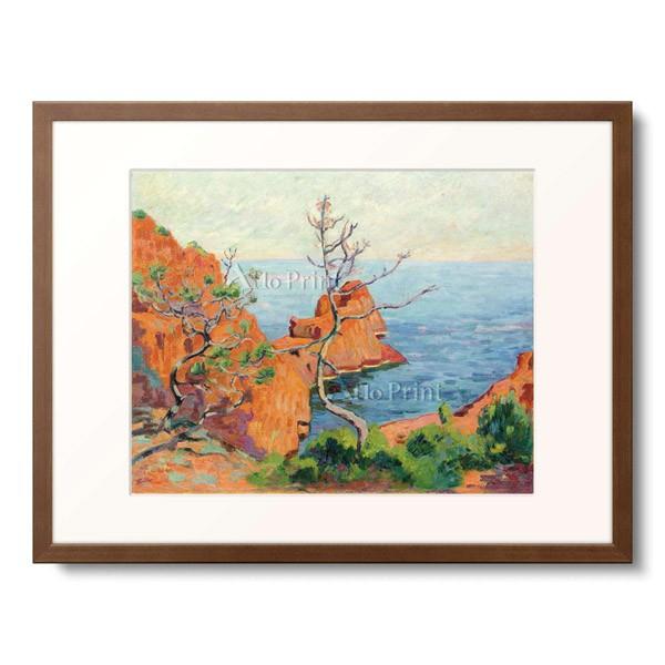 Artist:  Guillaumin, Jean-Baptiste Armand,1841-1927 Imagetitle:  Cliffs at Trayas. About 1915 Dimensions:  65,1 x 80,7 c...
