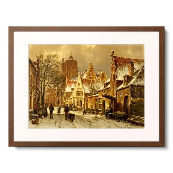 Artist:  Koekkoek, Willem,1839-1895 Imagetitle:  A Winter Street Scene. Medium:  Oil/Canvas Location:  Christie's Images...