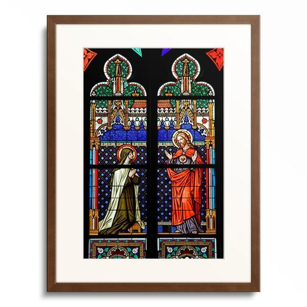 Artist: Tiroler Glasmalereianstalt Imagetitle: Christ with St. Marguerite Marie Alacoque. Medium: Window (Stained glass)...