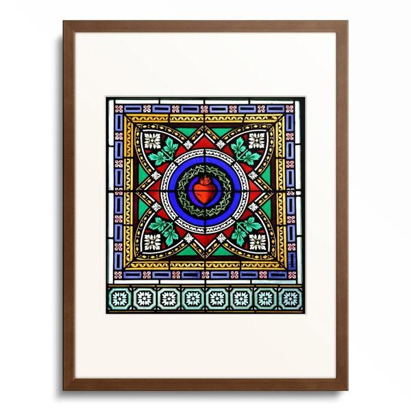 Imagetitle: Sacred Heart of Jesus Christ. Medium: Stained-glass window Location: Weiler, Vorarlberg, Herz-Jesu-Kirche