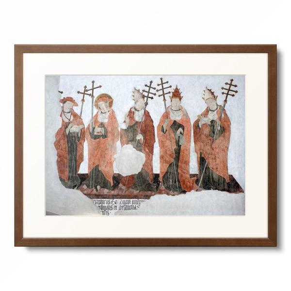Imagetitle: Frieze of religious scholars (Petrus Aureoli, Bonaventura, Pope Sixtus IV., Pope Nikolaus IV., Pope Alexande...