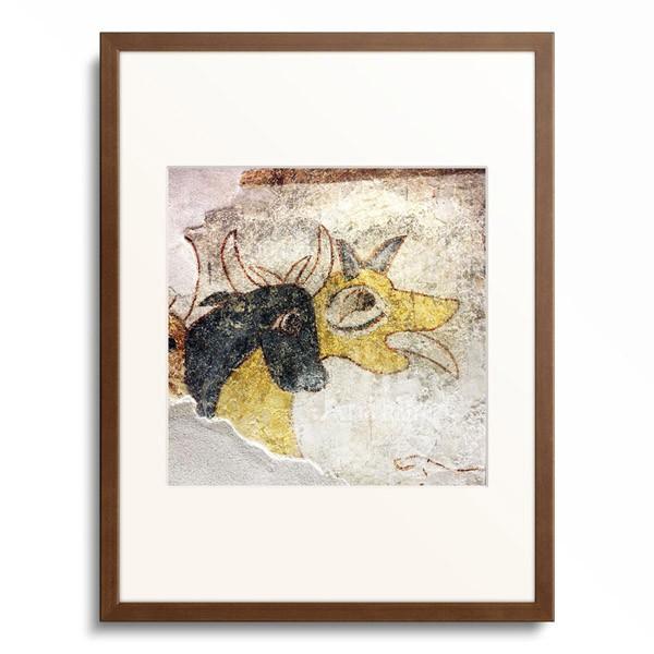 Imagetitle: Cow and herding dog. About 770 Medium: Fresco Location: Vinschgau (Sudtirol), St. Prokulus