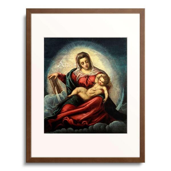Artist:  Tintoretto (Jacopo Robusti),1518-1594 Imagetitle:  The Madonna and Child in a Mandorla on a Crescent Moon and C...