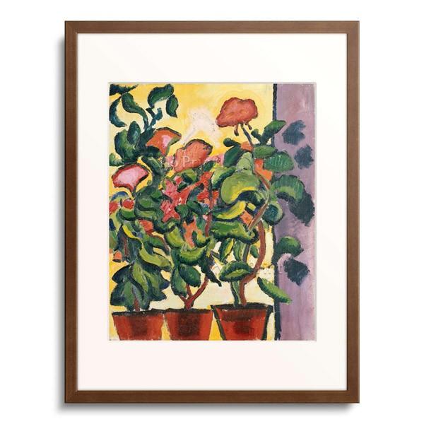 作家名:アウグスト・マッケ ( 1887年 - 1914年 ) 国籍:ドイツ ジャンル:ドイツ表現主義 Artist:Macke, August,1887-1914 Imagetitle:Geranium by the window. 19...