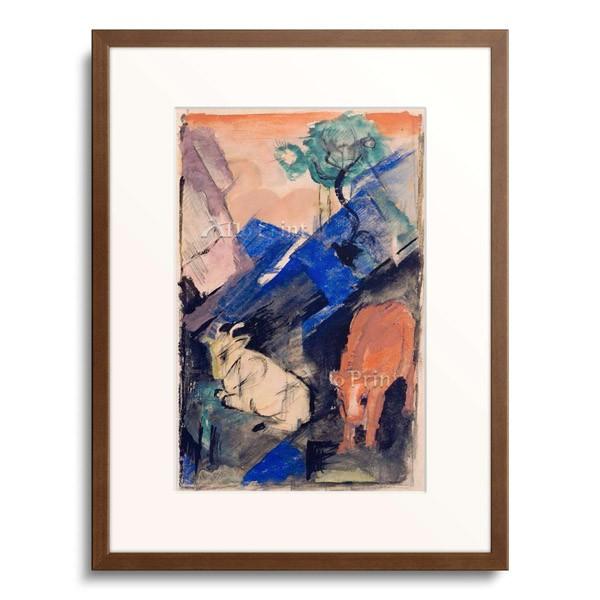 作家名:ピーテル・パウル・ルーベンス ( 1577年 - 1640年 ) 国籍:フランドル ジャンル:バロックArtist:Marc, Franz,1880-1916 Imagetitle:Two Cattle In A Hilly Lan...