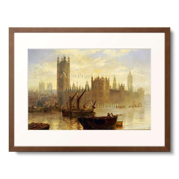 Artist:  Moore, Claude T. Stanfield,1853-1901 Imagetitle:  Westminster from the Thames. Medium:  Oil/Canvas Location:  C...