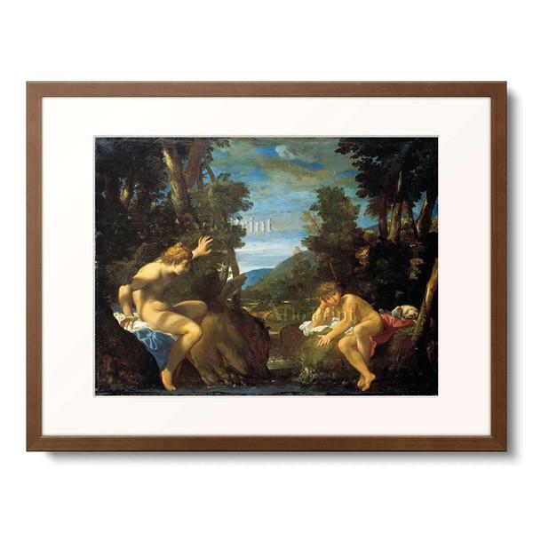 Artist:  Carracci, Lodovico,1555-1619 Imagetitle:  Salmacis und Hermaphroditus. Dimensions:  114,3 x 151,8 cm Medium:  o...