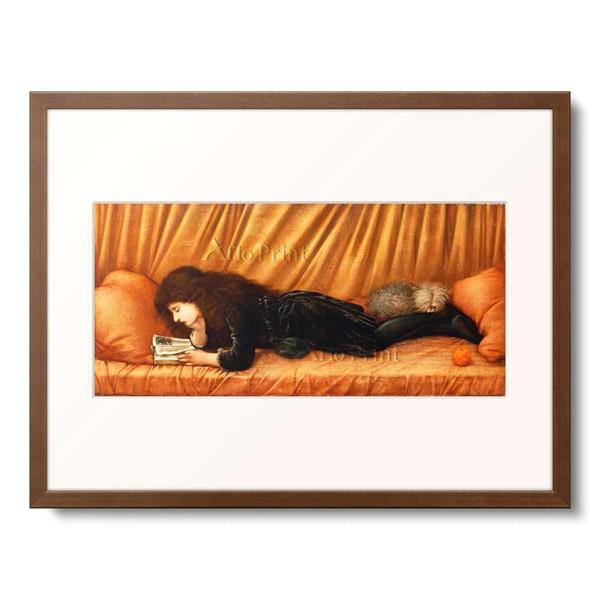 Artist:  Burne-Jones, Sir Edward,1833-1898 Imagetitle:  Katie Lewis. 1886 Dimensions:  61 x 127 cm Medium:  oil/canvas L...