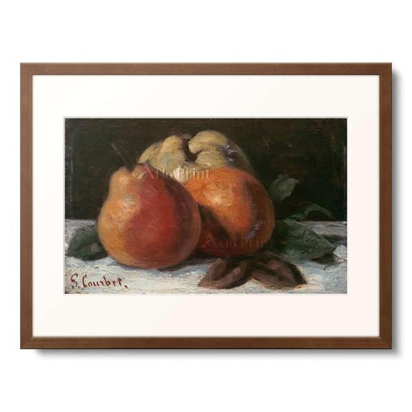 Artist:  Courbet, Gustave,1819-1877 Imagetitle:  Apple, Pear and Orange. About 1871-72 Dimensions:  13 x 20,7 cm Medium:...
