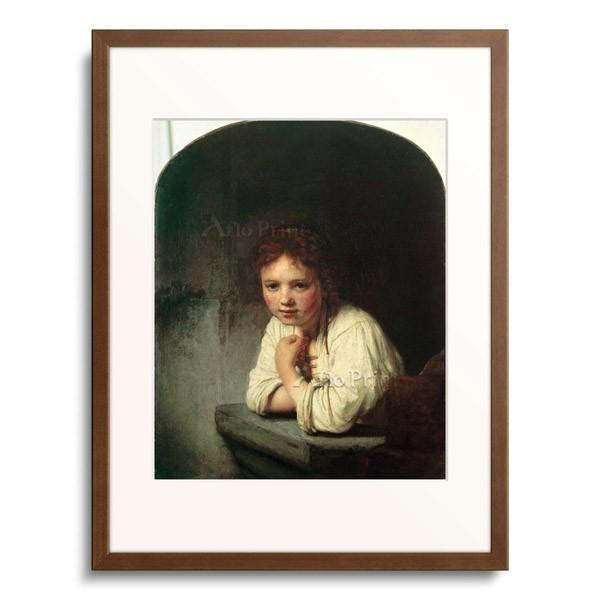 作家名:レンブラント・ファン・レイン  ( 1606年 - 1669年 ) 国籍:オランダ ジャンル:バロックArtist: Rembrandt van Rijn,1606-1669 Imagetitle:Girl at a Window....