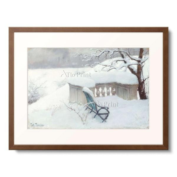 Artist:  Thaulow, Frits,1847-1906 Imagetitle:  Elbpark, Hamburg. Medium:  Pastel Location:  Christie's Images Ltd