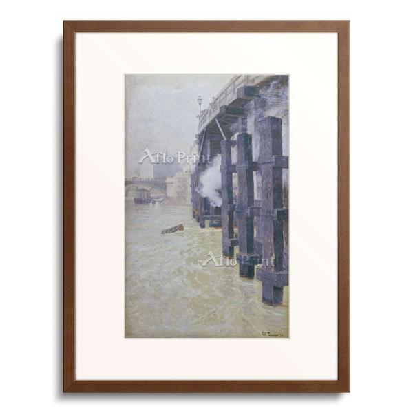 作家名： フリッツ・タヴロウ  ( 1847年 - 1906年 ) 国籍： ノルウェー ジャンル： 印象派 Artist:  Thaulow, Frits,1847-1906 Imagetitle:  The Seine in Decemb...