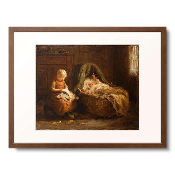 Artist:  Pieters, Evert,1856-1932 Imagetitle:  Minding the Baby. Dimensions:  50,5 x 61,5 cm Medium:  oil/canvas Locatio...