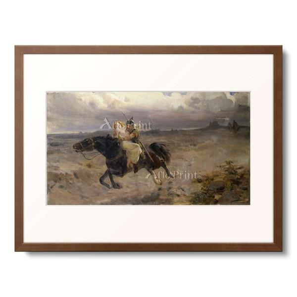 Artist:  Checa y Sanz, Ulpiano,1860-1916 Imagetitle:  The Abduction. Dimensions:  85 x 150cm Medium:  oil/canvas Locatio...