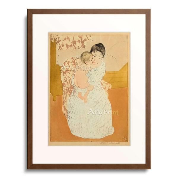 Artist:  Cassatt, Mary,1845-1926 Imagetitle:  Maternal Caress. 1890-91 Dimensions:  36,8 x 26,6 cm Medium:  Drypoint,sof...