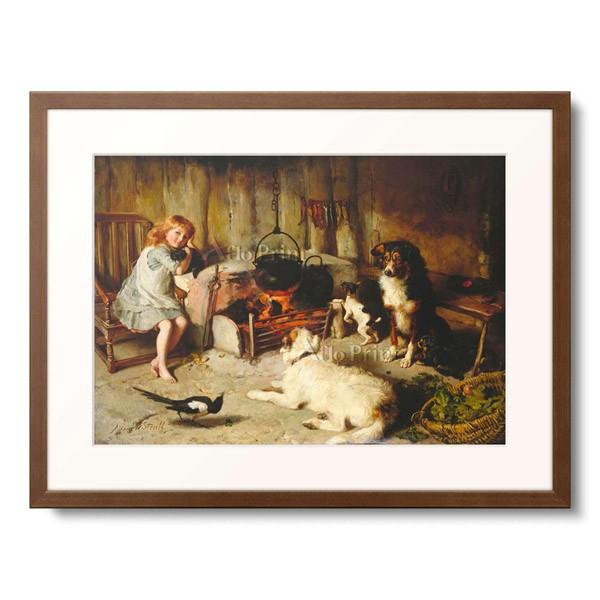 Artist:  Strutt, Alfred William,1856-1924 Imagetitle:  A Watched Pot Never Boils. Dimensions:  82 x 115,6 cm Medium:  oi...