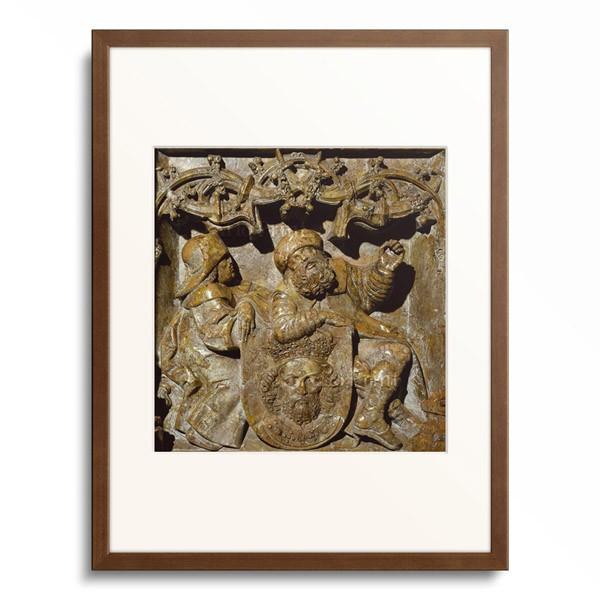 Artist: Stoss, Veit,1447-1533 Imagetitle: Tomb of King Casimir IV. Relief: Lamenting men with emblem. Ca. 1492 Medium: r...