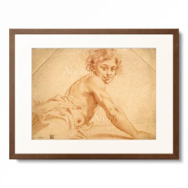 Artist: Carracci, Annibale,1560-1609,(attributed) Imagetitle: A Boy Looking Over His Shoulder. Medium: Red Chalk Locatio...
