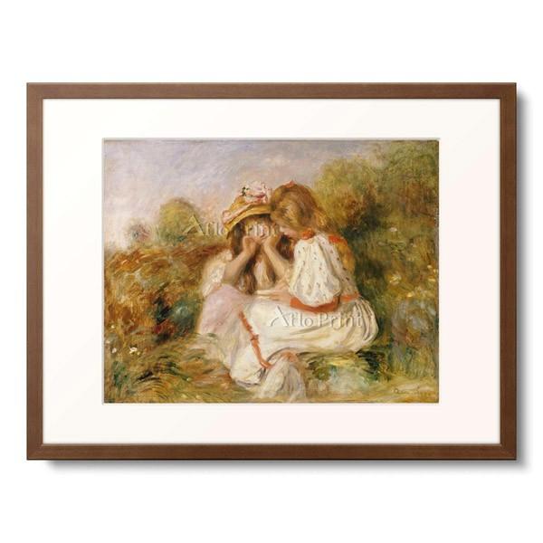 作家名： ピエール＝オーギュスト（オギュスト）・ルノワール  ( 1841年 - 1919年 ) フランスの画家ジャンル： 印象派 Artist:  Renoir, Auguste,1841-1919 Imagetitle:  Two gi...