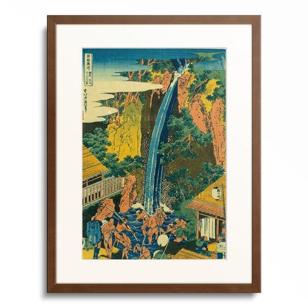Artist: Hokusai, Katsushika,1760-1849 Imagetitle: Roben Waterfall at Ohyama in Sagami Province. Pilgrims Bathing at the ...