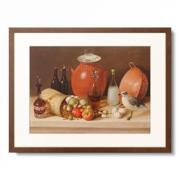 Artist: Arrieta, Jose Augustin,1802-1874 Imagetitle: Still Life With A Bird And A Pitcher (Dining Room Scene). Medium: o...