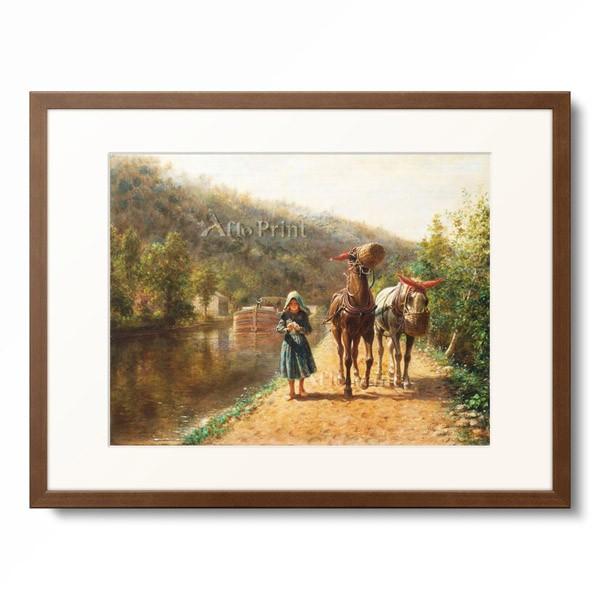 Artist: Henry, Edward Lamson,1841-1919 Imagetitle: On the Towpath. 1891 Dimensions: 51,4 x 66,6 cm Medium: Oil/Canvas Lo...