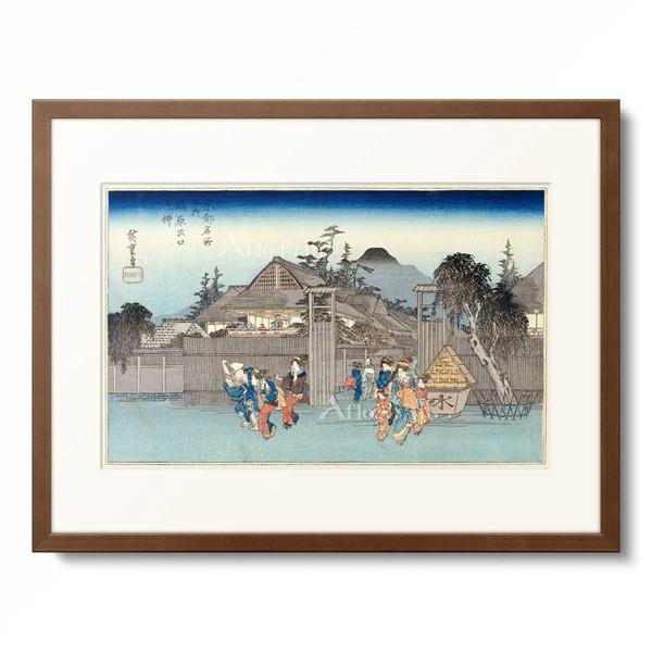 Artist: Hiroshige, Utagawa,1797-1858 Imagetitle: Willow at the Exit of Shimabara. From The Series: 'Famous Places Of Kyo...