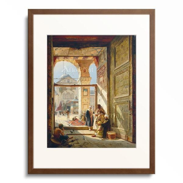 Artist: Bauernfeind, Gustav,1848-1904 Imagetitle: The Gate of the Great Umayyad Mosque, Damascus. 1890 Dimensions: 121 x...