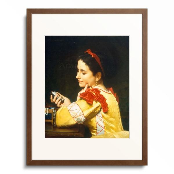 Artist: Perrault, Leon Bazile,1832-1908 Imagetitle: Lady Looking in Hand Mirror. 1868 Dimensions: 56,5 x 47 cm Medium: O...