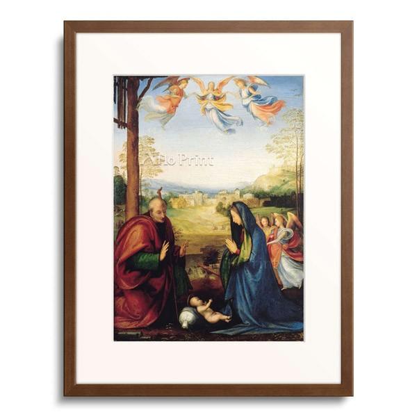 Artist:  Fra Bartolomeo,1472-1517 Imagetitle:  The Nativity. Dimensions:  34 x 24,5 cm Medium:  Oil/Wood Location:  Chri...