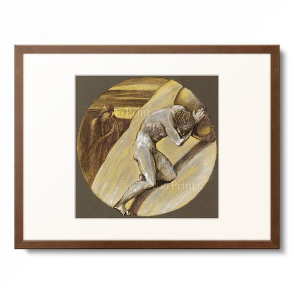Artist: Burne-Jones, Sir Edward,1833-1898 Imagetitle: Sisyphus. Dimensions: 23,6 x 23,6 cm Medium: Bleistift/Deckfarben,...