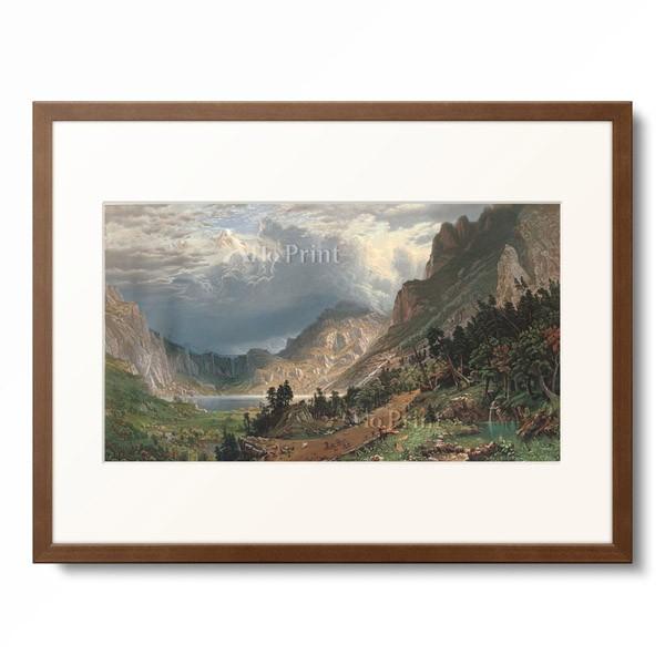 Artist: Long, M. H.,after Albert Bierstadt Imagetitle: A Storm in the Rocky Mountains - Mount Rosalie. 1866 (Chromolitho...