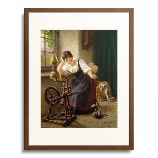 Artist: Sondermann, Hermann,1832-1901 Imagetitle: Playing with the Cat. Dimensions: 31 x 23.5 cm Medium: Oil/Wood Locati...