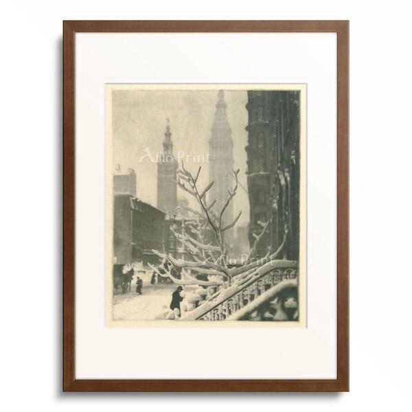 Artist: Stieglitz, Alfred,1864-1946 Imagetitle: Two Towers, New York (from Camera Work). 1913 Dimensions: 19,4 x 15,8 cm...