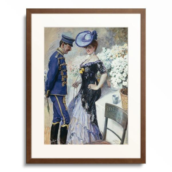 Artist: Blum, Oskar Imagetitle: Flirtation. Dimensions: 42 x 31 cm Medium: Watercolour Location: Christie's Images Ltd
