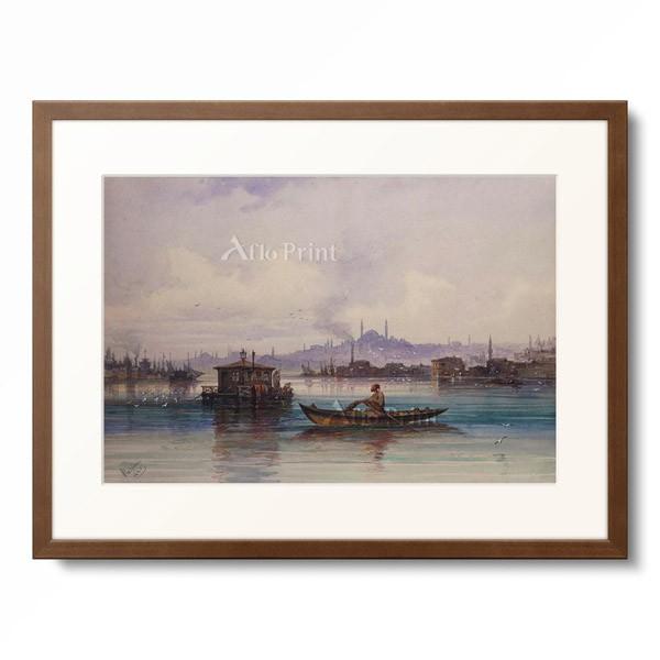 Artist: Preziosi, Amadeo,1816-1882 Imagetitle: On the Bosphorus. 1865 Dimensions: 34 x 49 cm Medium: Watercolour Locatio...