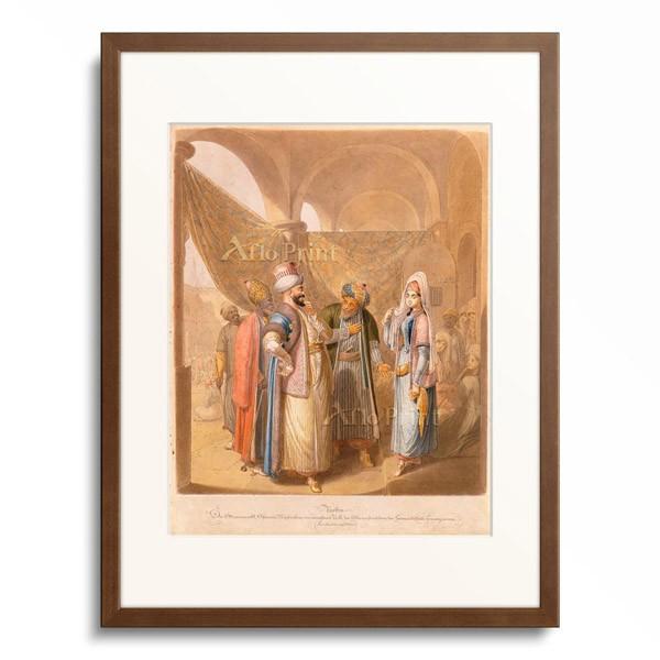 Artist: Opitz, Georg Emanuel,1775-1841 Imagetitle: The Slave Market. 1824 Dimensions: 39.5 x 34.5 cm Medium: Watercolour...