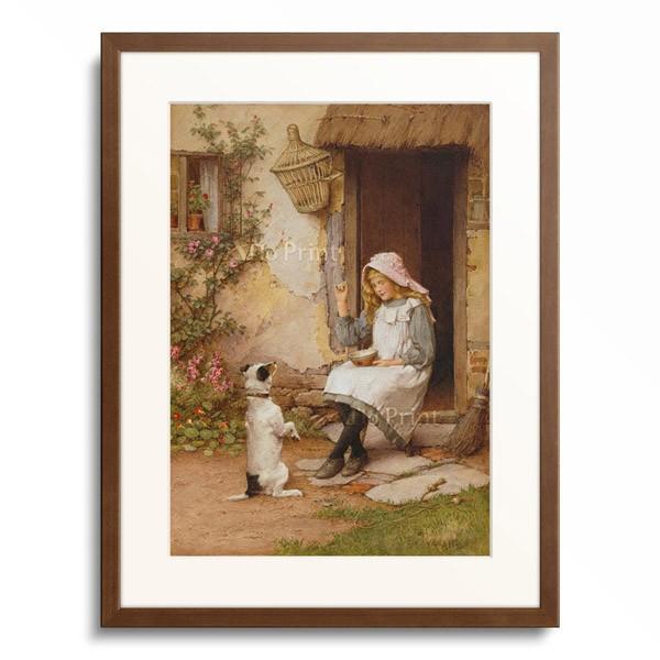 Artist: Wilson, Charles Edward,1854-1941 Imagetitle: A Mute Appeal. Dimensions: 25.7 x 17.1 cm Medium: Aquarell uber Ble...