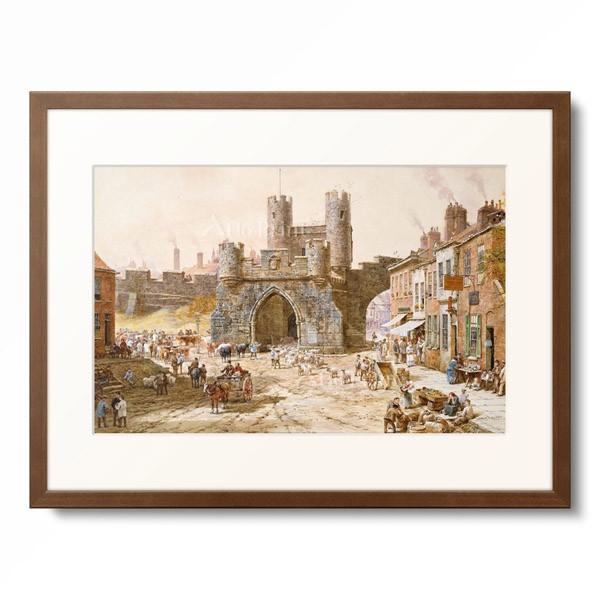 Artist: Rayner, Louise,1829-1924 Imagetitle: Walgate Bar, York. Dimensions: 42.5 x 65.4 cm Medium: Watercolour,bodycolou...