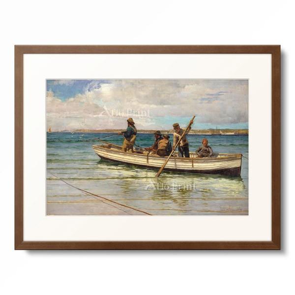 Artist: Bartlett, William Henry,1809-1854 Imagetitle: Hauling in the Catch. 1884 Dimensions: 48,2 x 73,6 cm Medium: Oil/...