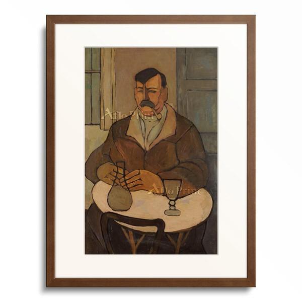 Artist: Perez Barradas, Rafael,1890-1929 Imagetitle: Man in a Cafe. 1922-24 Medium: Oil/Canvas Location: Christie's Imag...